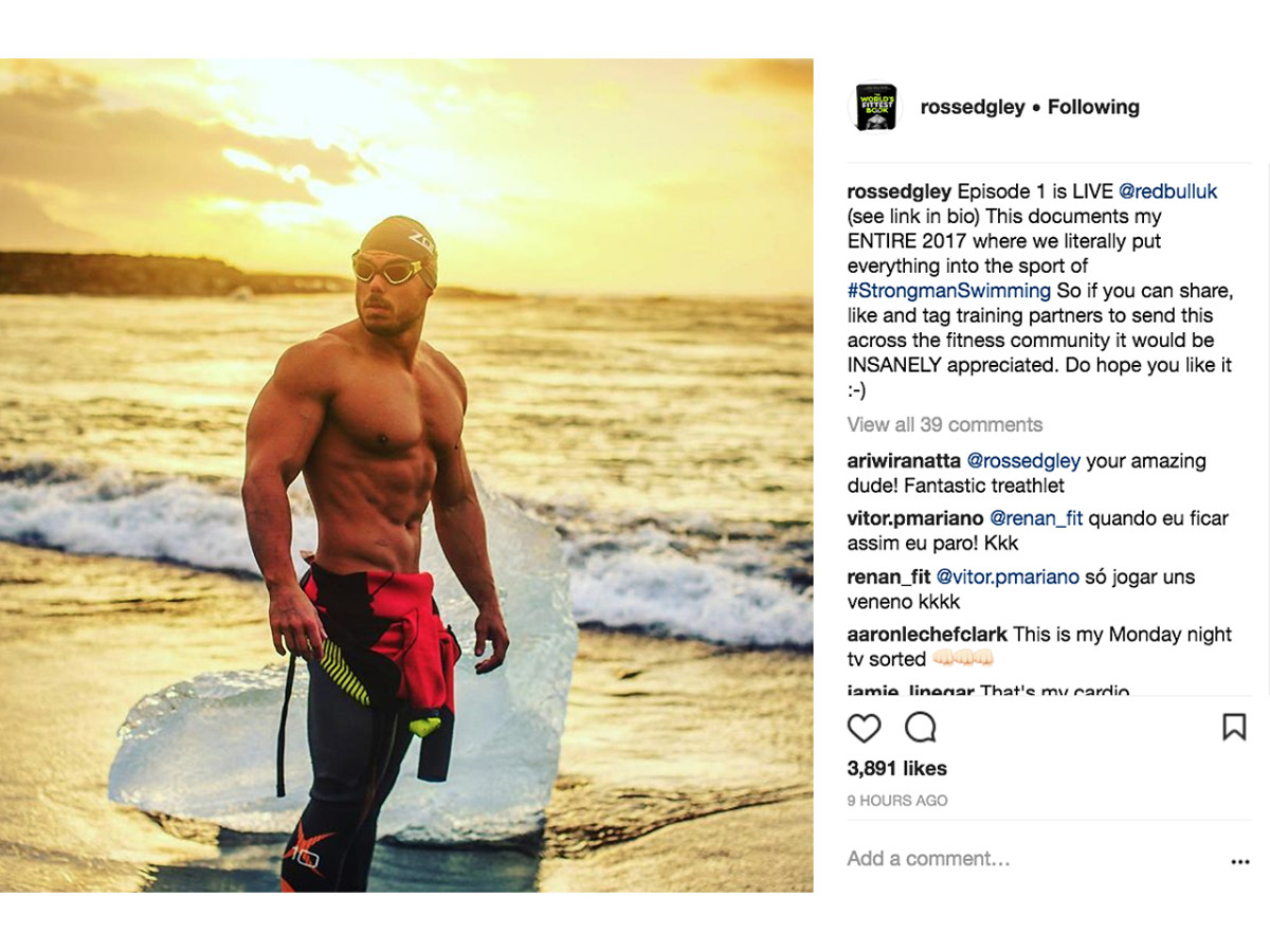 Photos: Ross Edgley Swims 100km Strapped to 100-lb Log - Men's Fitness