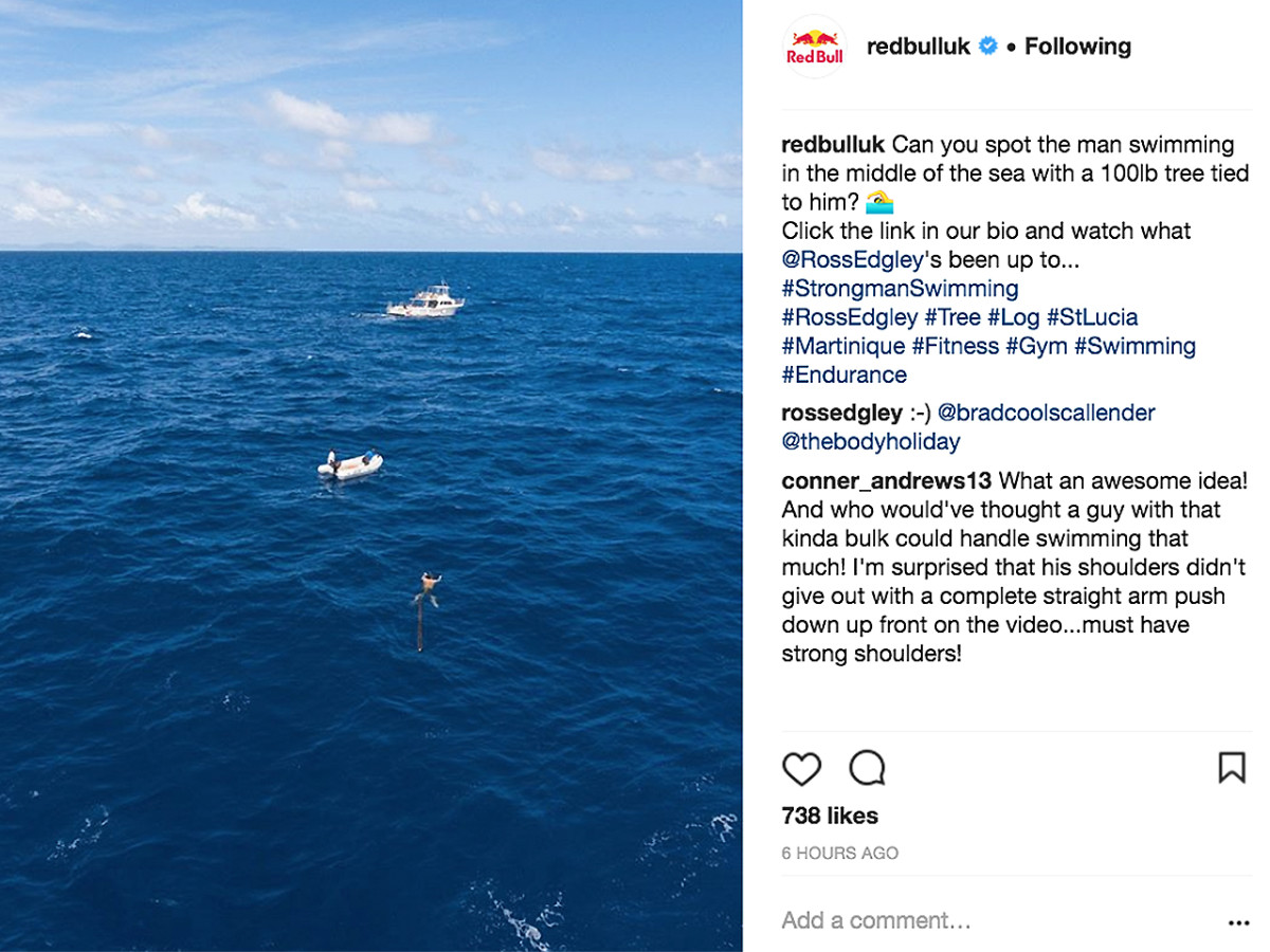 Photos: Ross Edgley Swims 100km Strapped to 100-lb Log - Men's Fitness